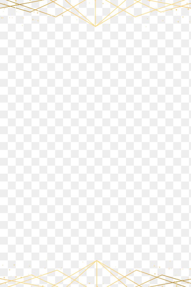 Gold geometric patterned border design | Premium PNG - rawpixel