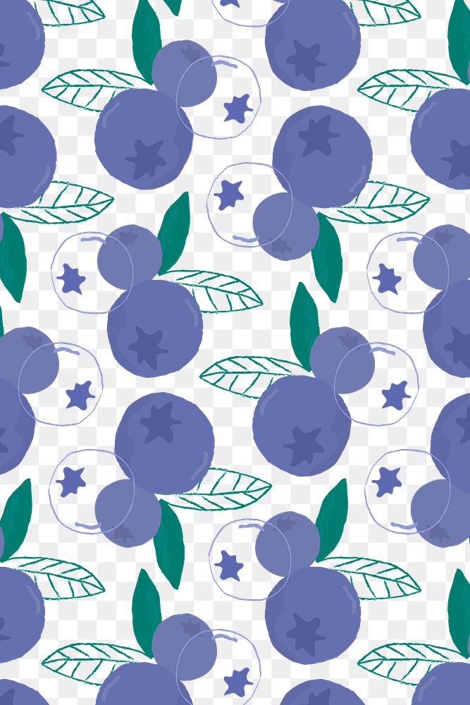 Png cute blueberry pattern transparent | Premium PNG - rawpixel