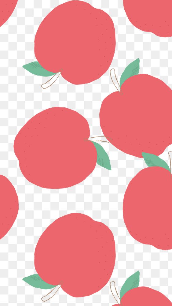 Png hand drawn apple pattern | Premium PNG - rawpixel