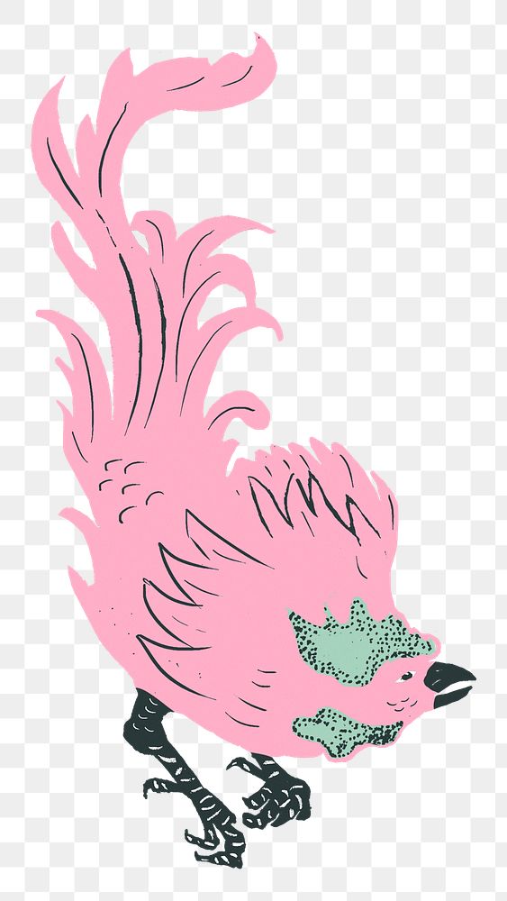 Vintage pink rooster png sticker | Premium PNG Sticker - rawpixel