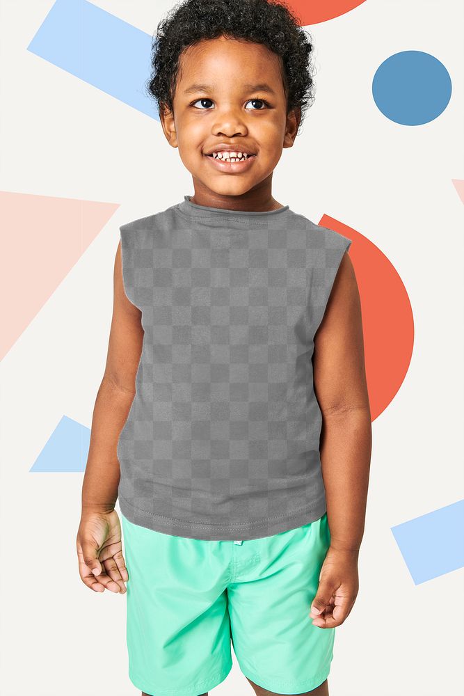 Sleeveless mockup png child model | Premium PNG - rawpixel