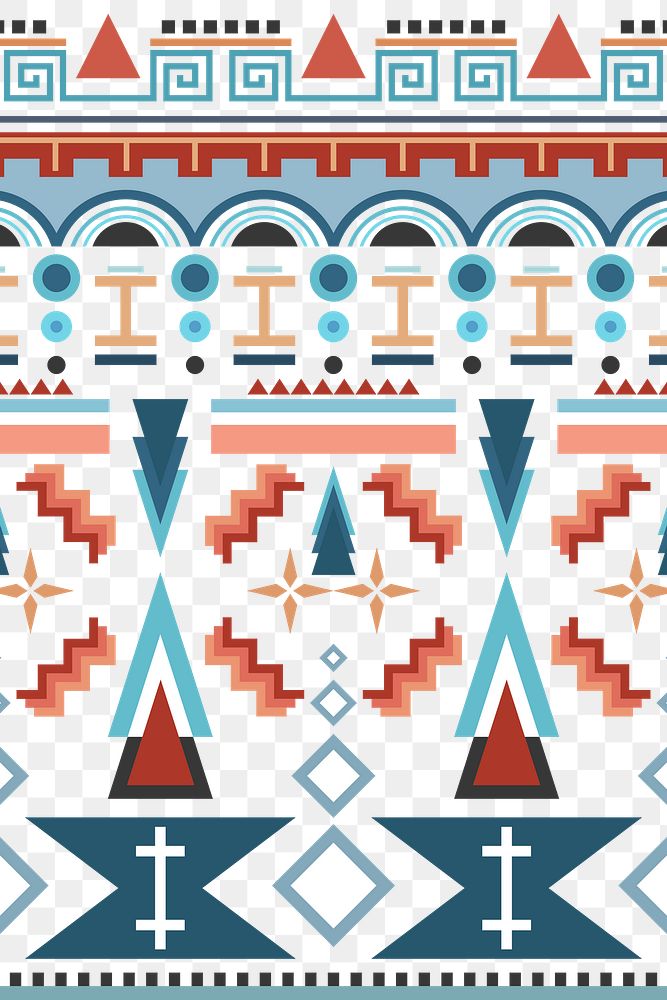 Colorful tribal pattern png, transparent | Premium PNG - rawpixel