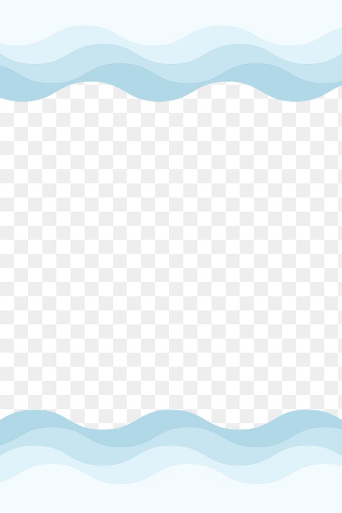 Cute wave border frame png | Premium PNG - rawpixel