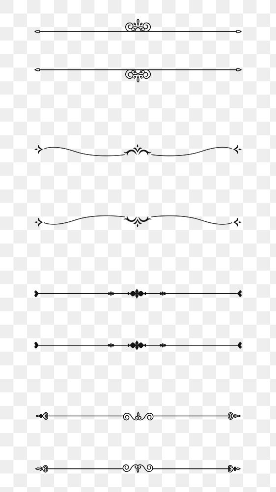 Vintage line frame collection transparent | Premium PNG - rawpixel