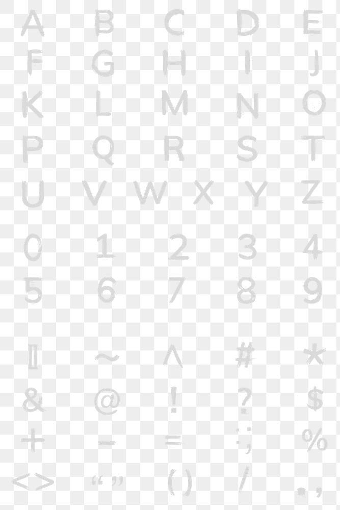 PNGAlphabet, Numbers, Symbols brush stroke | Premium PNG - rawpixel