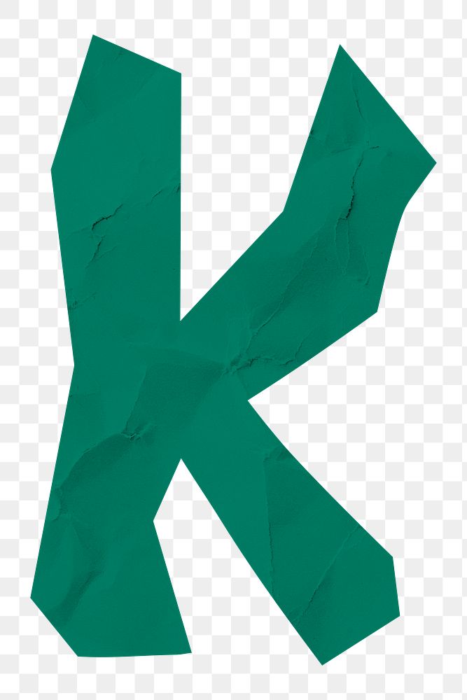 K letter paper cut png | Premium PNG Sticker - rawpixel