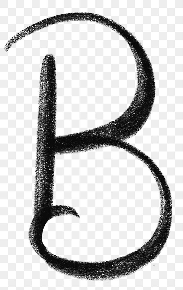 Letter B cursive typography png | Premium PNG - rawpixel