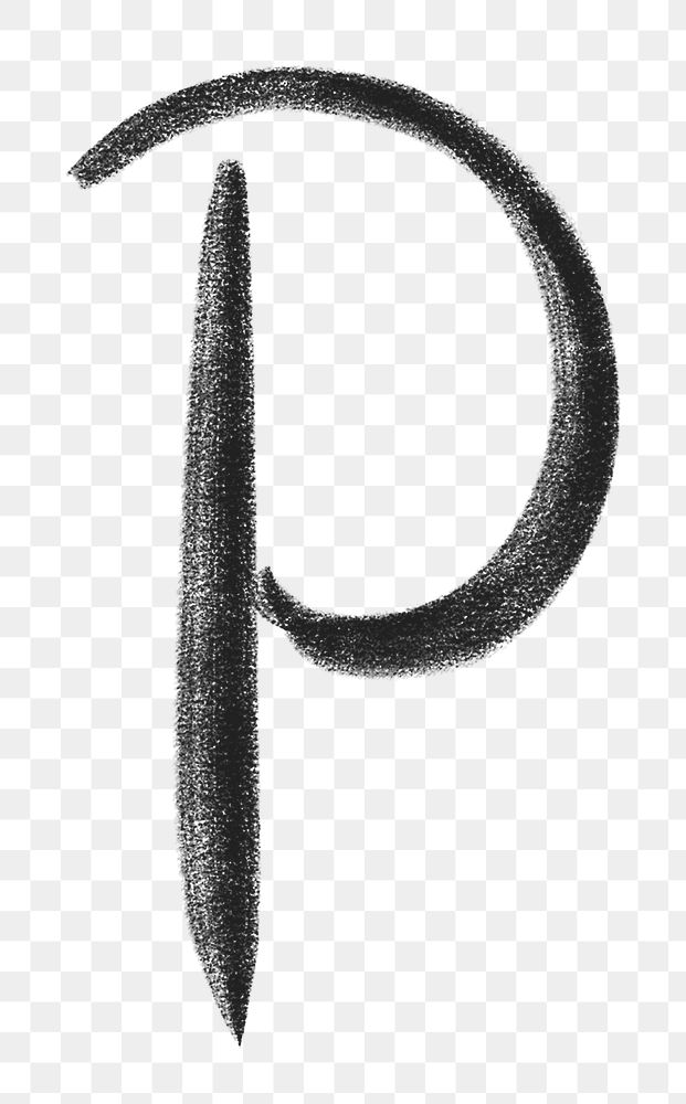 Letter P brush stroke png | Premium PNG - rawpixel