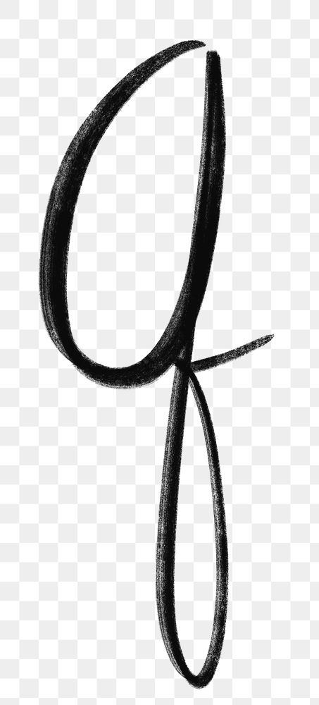 Letter Q cursive typography png | Premium PNG - rawpixel