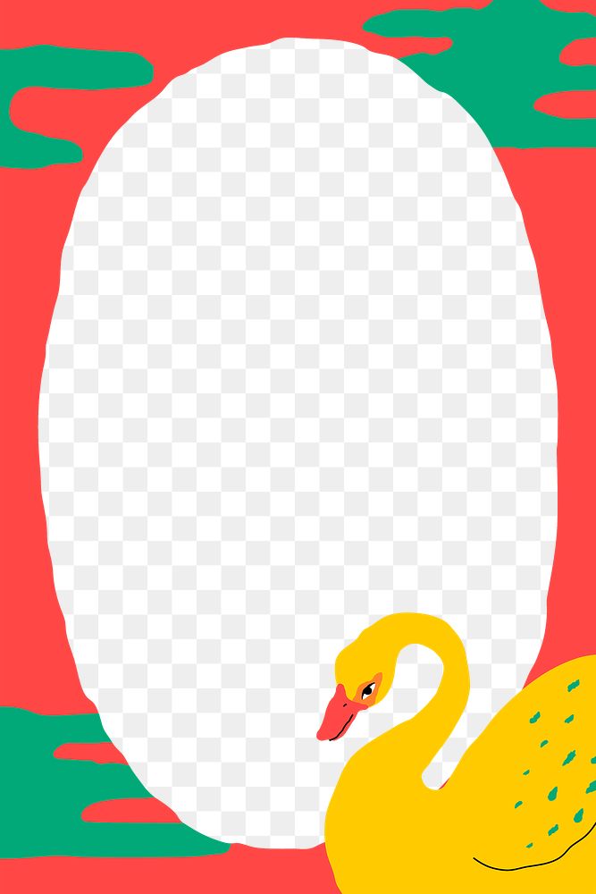 Png swan frame cute animal | Premium PNG - rawpixel