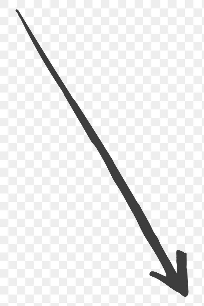 Png doodle right arrow black | Premium PNG Sticker - rawpixel