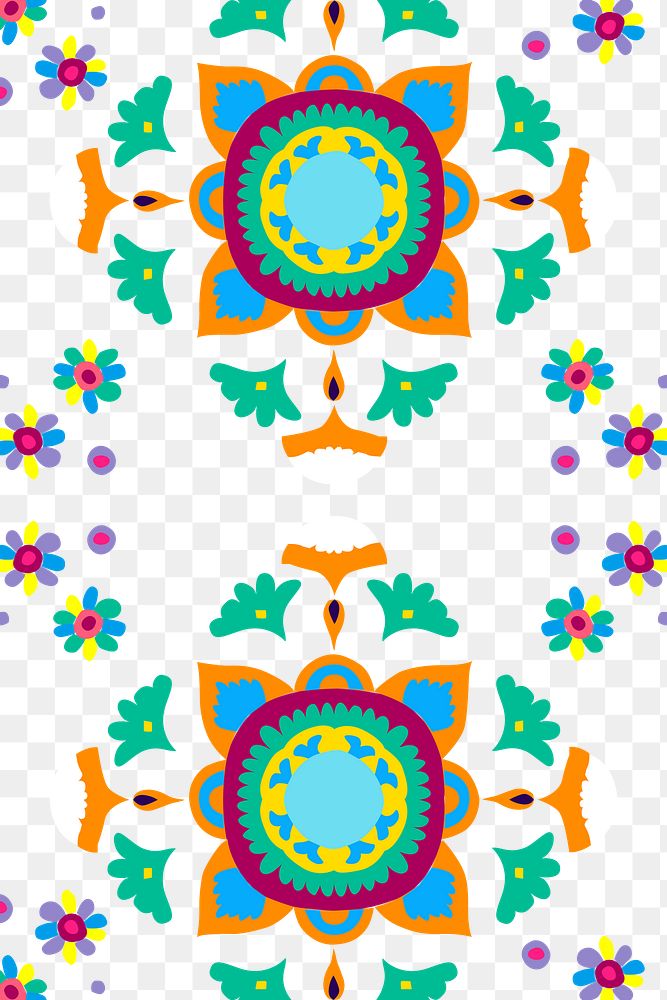 Indian rangoli patterned png transparent | Premium PNG - rawpixel