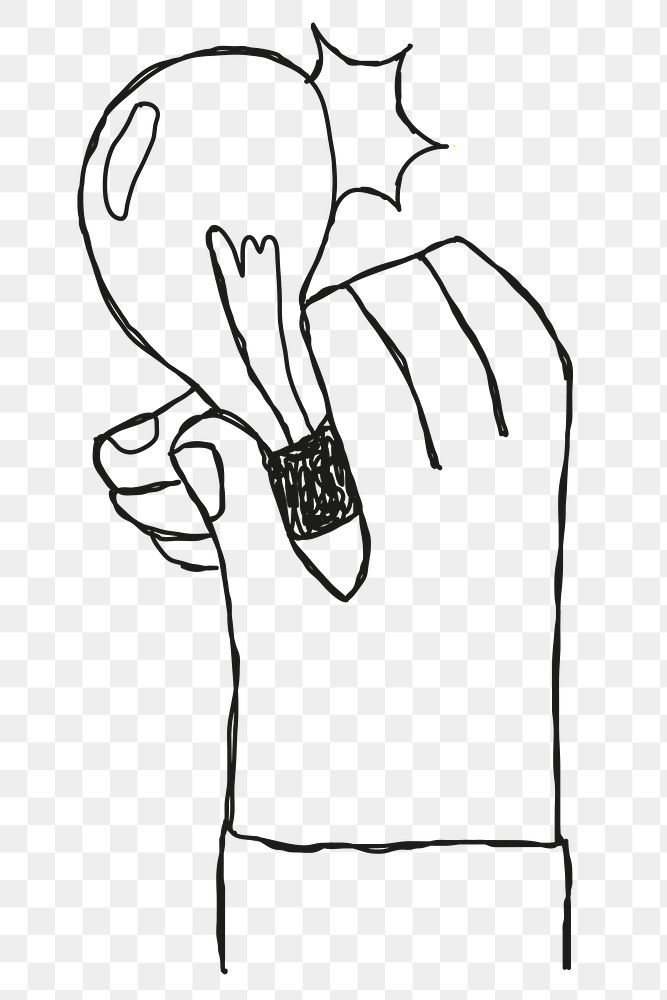 Hand holding light bulb transparent | Premium PNG Sticker - rawpixel
