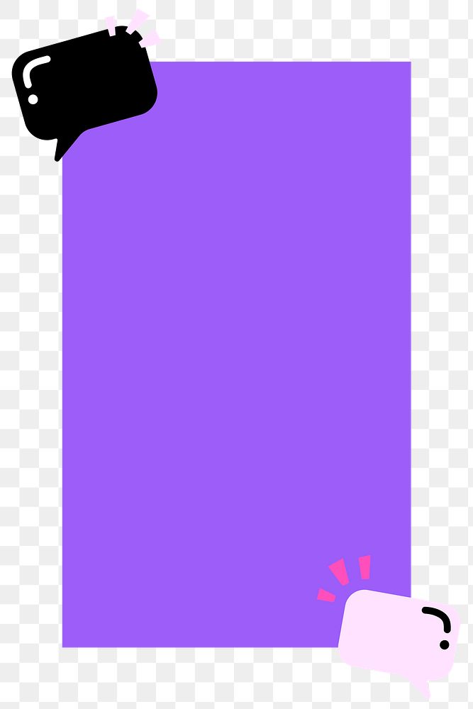 PNG funky purple box message | Premium PNG - rawpixel