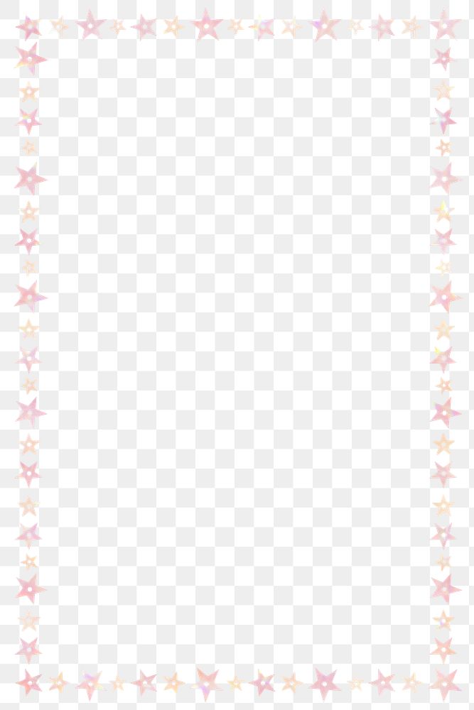 Pink sparkling star rectangular border | Free PNG - rawpixel
