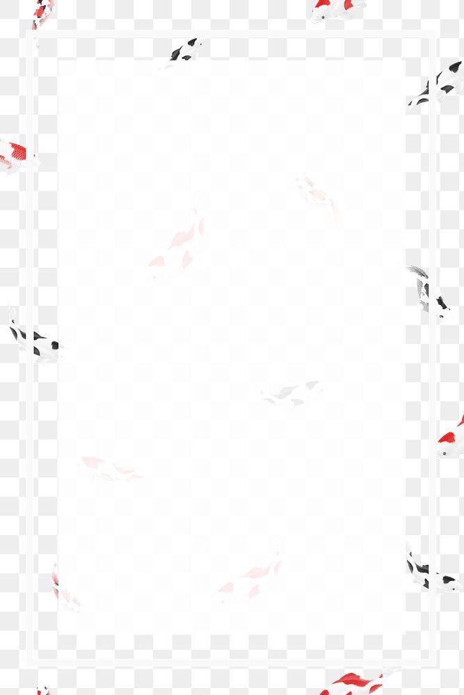 Koi fish frame design element | Free PNG - rawpixel