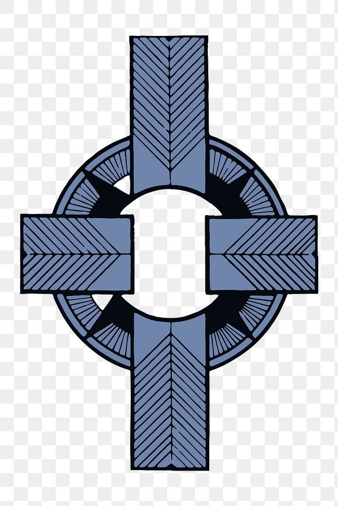 Vintage png circle and cross | Free PNG Sticker - rawpixel