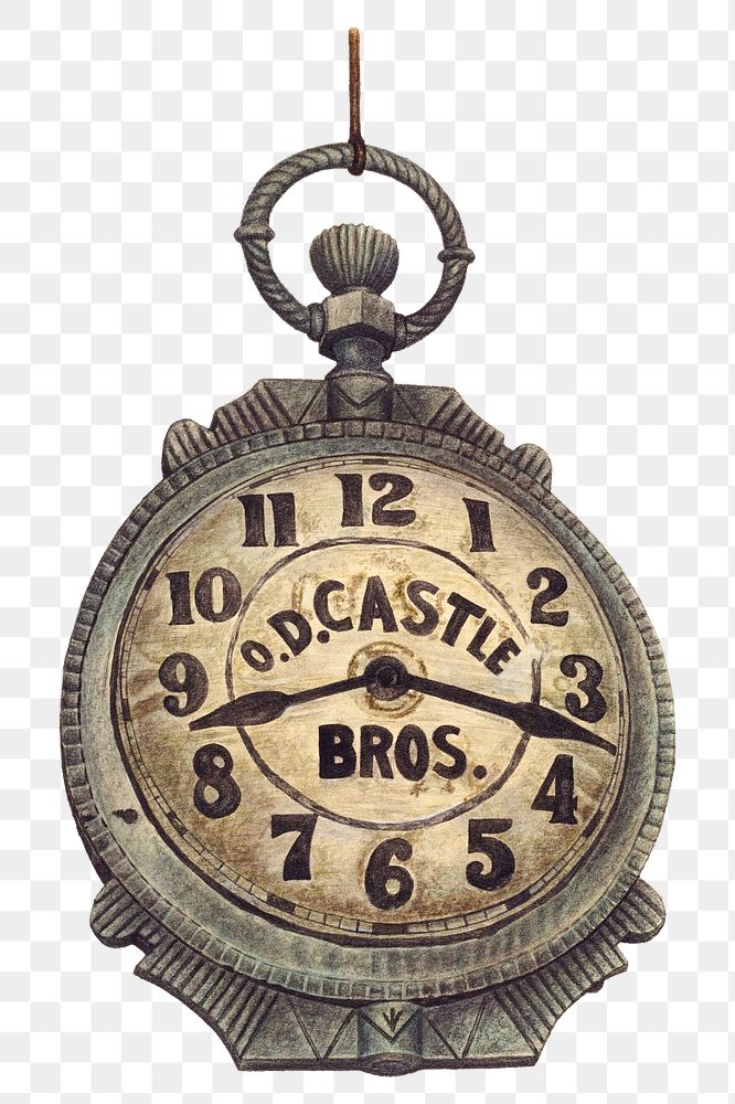 Vintage watch png illustration, remixed | Premium PNG Sticker - rawpixel