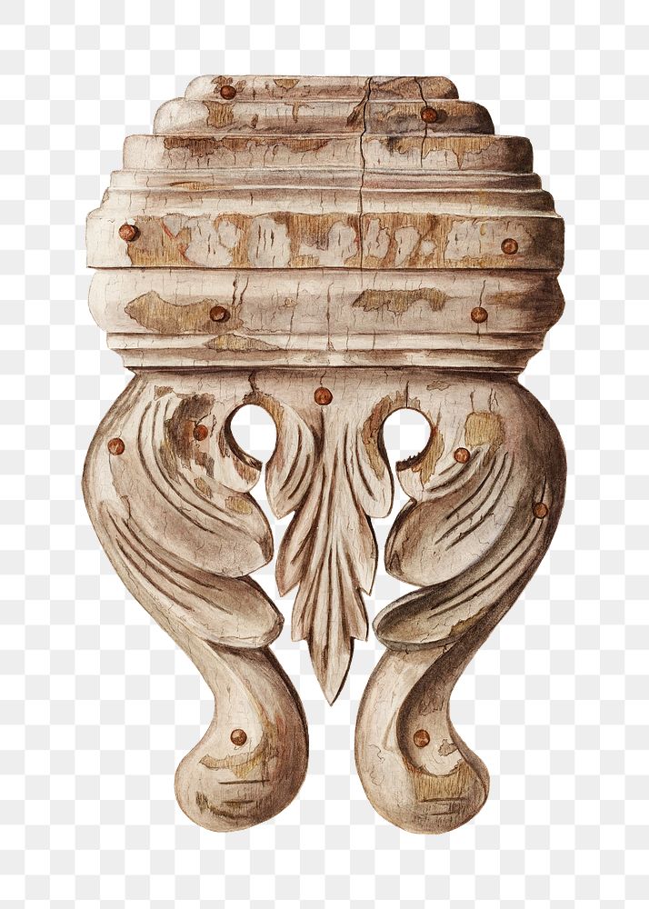 Vintage wood carving png illustration, | Free PNG Sticker - rawpixel