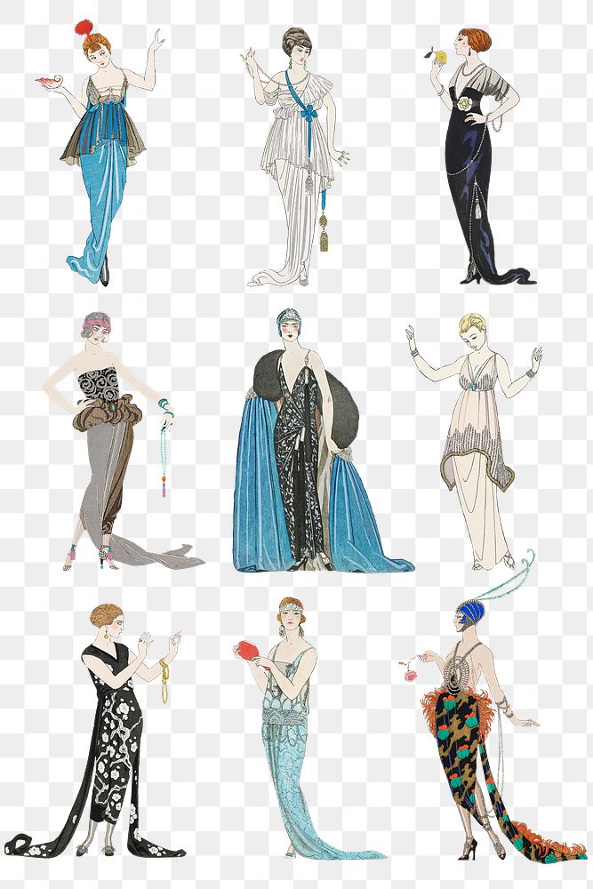1920s women's fashion png party | Free PNG - rawpixel