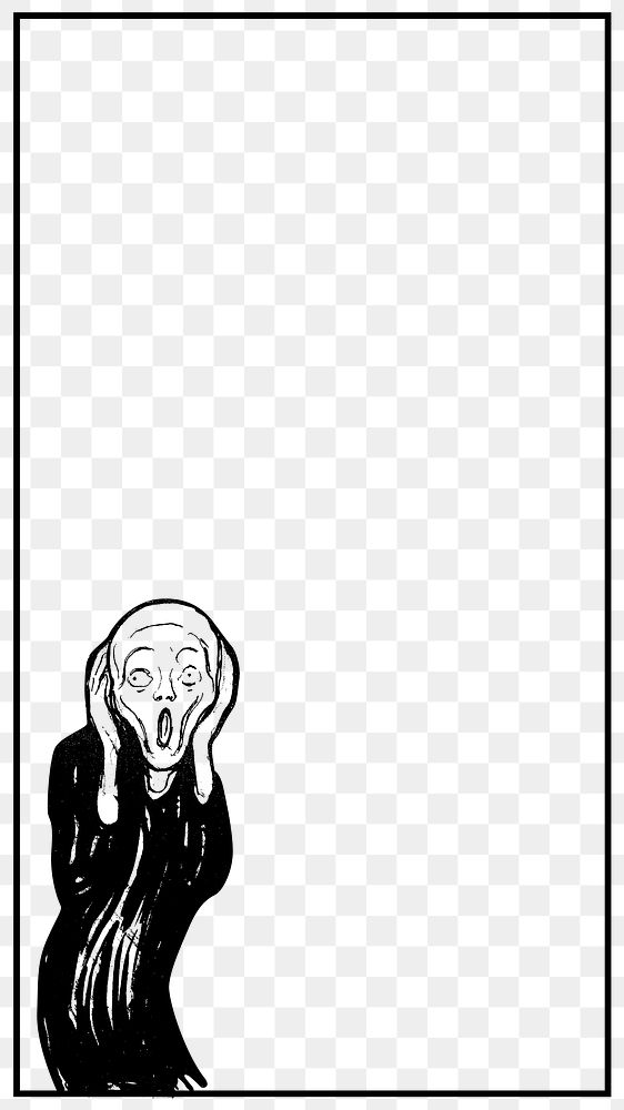 Edvard Munch's scream frame | Premium PNG - rawpixel