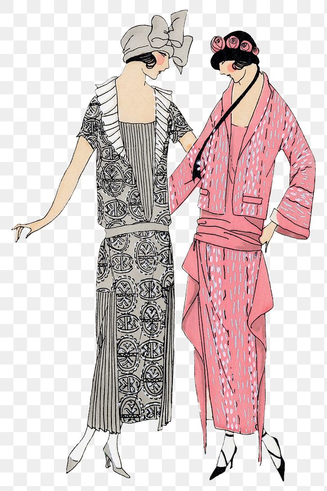Png vintage flapper women illustration, | Premium PNG Sticker - rawpixel