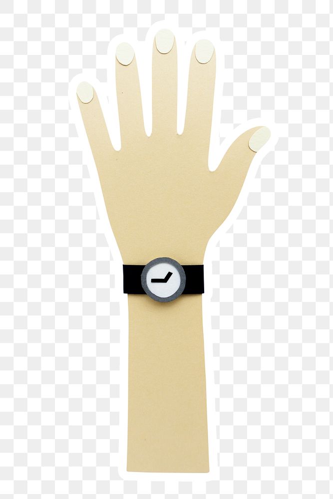 Hand with a wrist watch | Free PNG Sticker - rawpixel