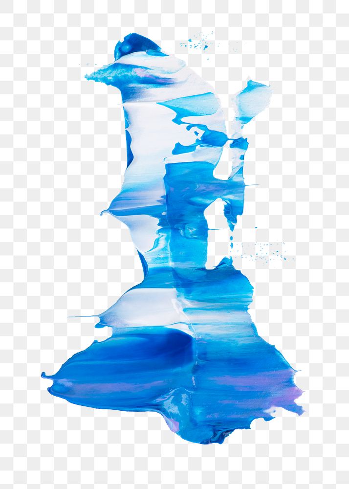 Blue paint smudge textured png | Free PNG Sticker - rawpixel