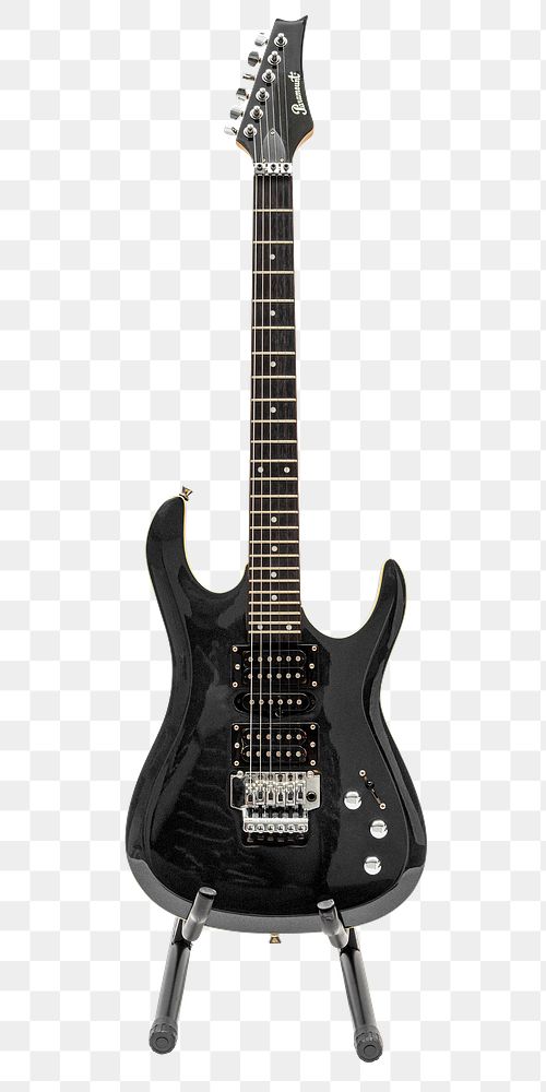 Black Paramount electric guitar on a black | Free PNG Sticker - rawpixel