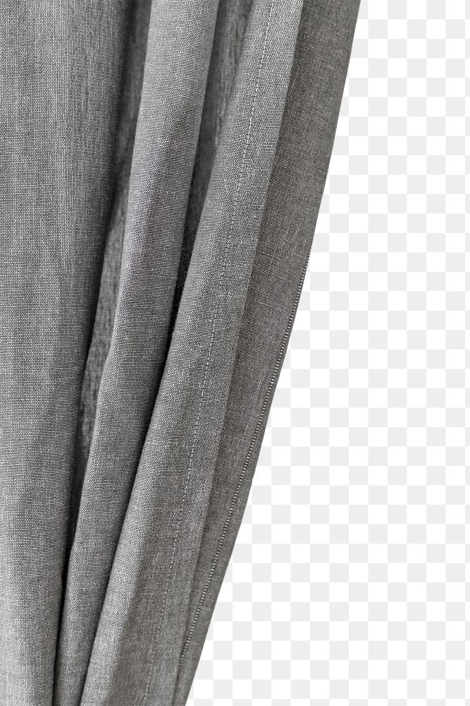 Gray drapery hanging from a curtain | Premium PNG Sticker - rawpixel