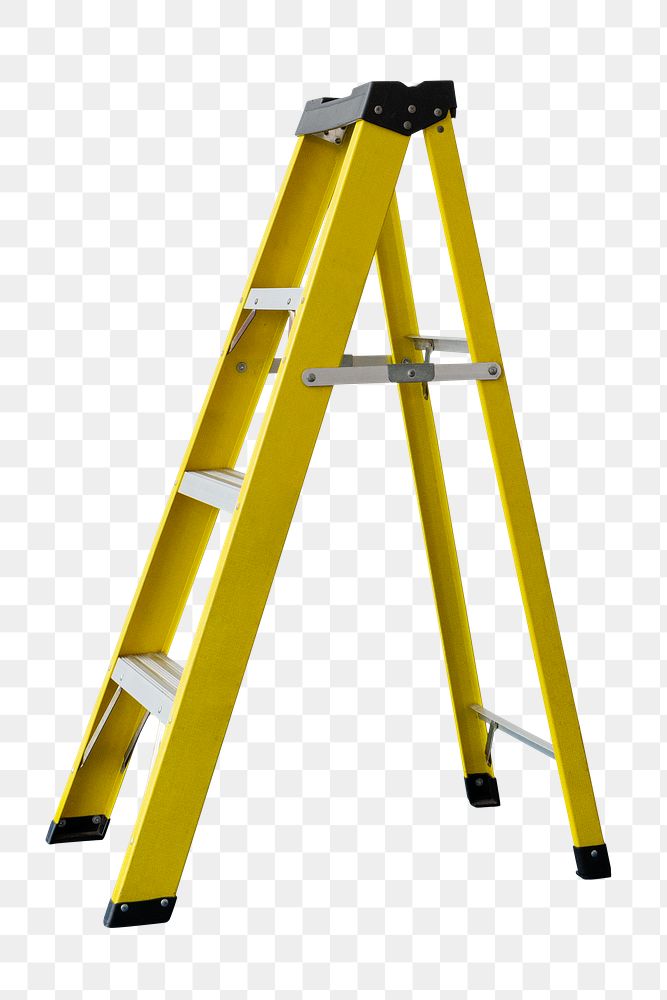 Yellow step ladder design element | Premium PNG Sticker - rawpixel