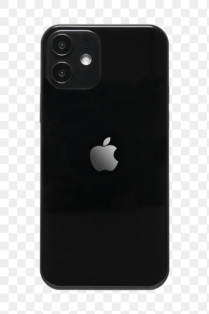 Black Apple iPhone 12 png | Free PNG Sticker - rawpixel