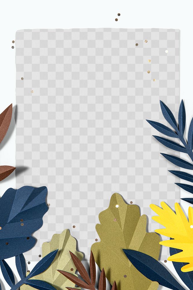 Png paper craft leaf frame | Free PNG - rawpixel