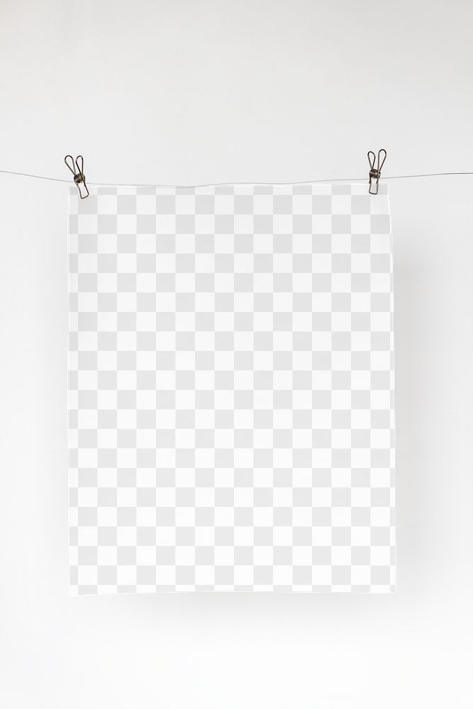 Papers mockup png hanging from a rope | Premium PNG - rawpixel