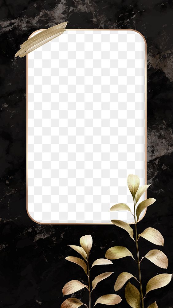 Black marble frame png with golden | Free PNG - rawpixel