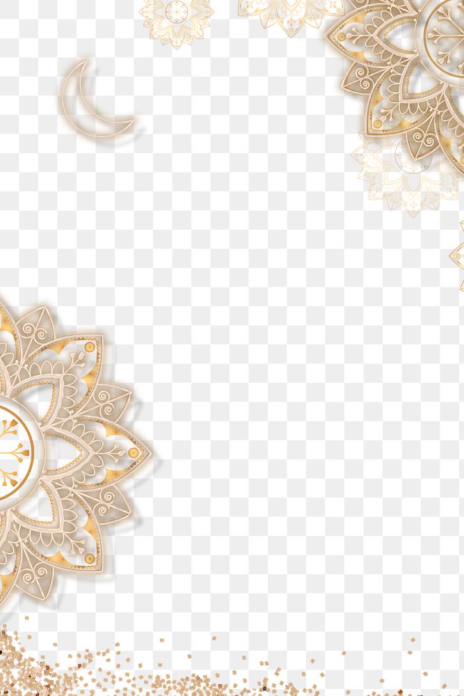 Golden arabesque frame transparent png | Premium PNG - rawpixel