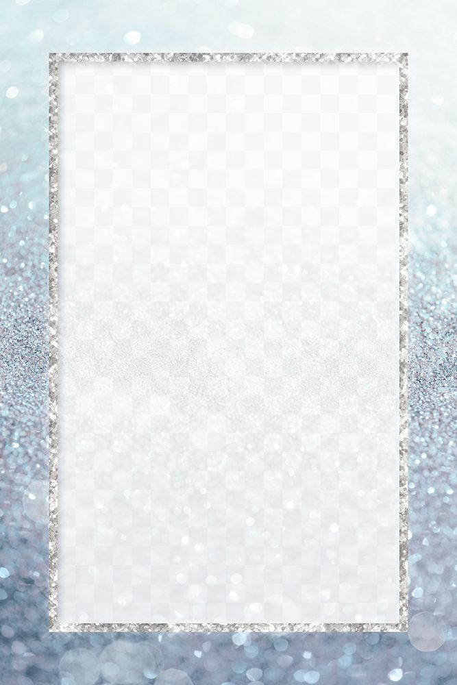 Silver glittery rectangle frame transparent | Free PNG - rawpixel