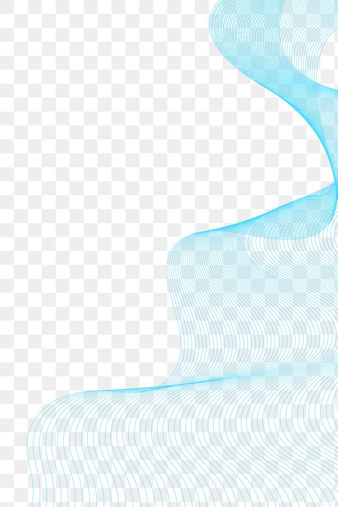 Blue swirly abstract line design | Premium PNG Sticker - rawpixel