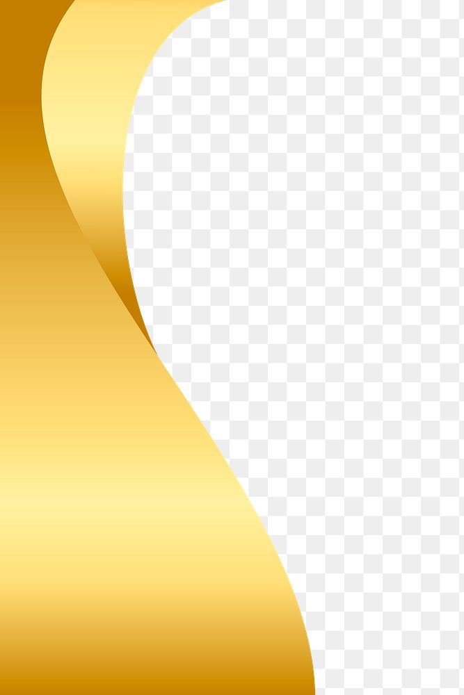 Golden wavy design element | Premium PNG Sticker - rawpixel