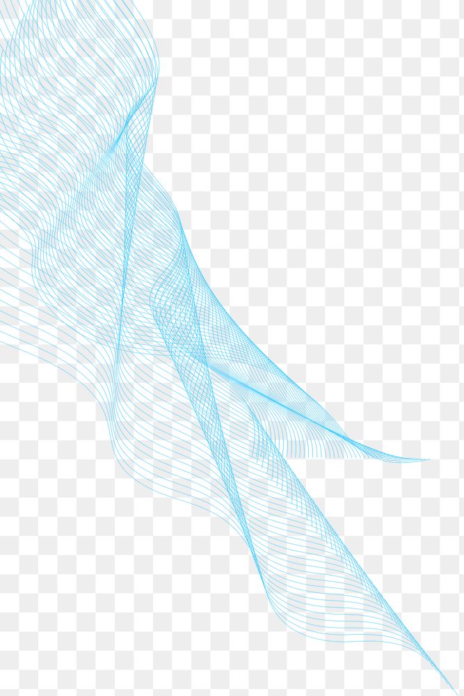 Blue swirly abstract line design | Free PNG - rawpixel