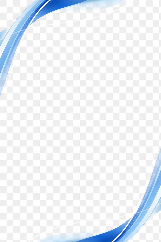 Blue curve frame template design | Premium PNG - rawpixel