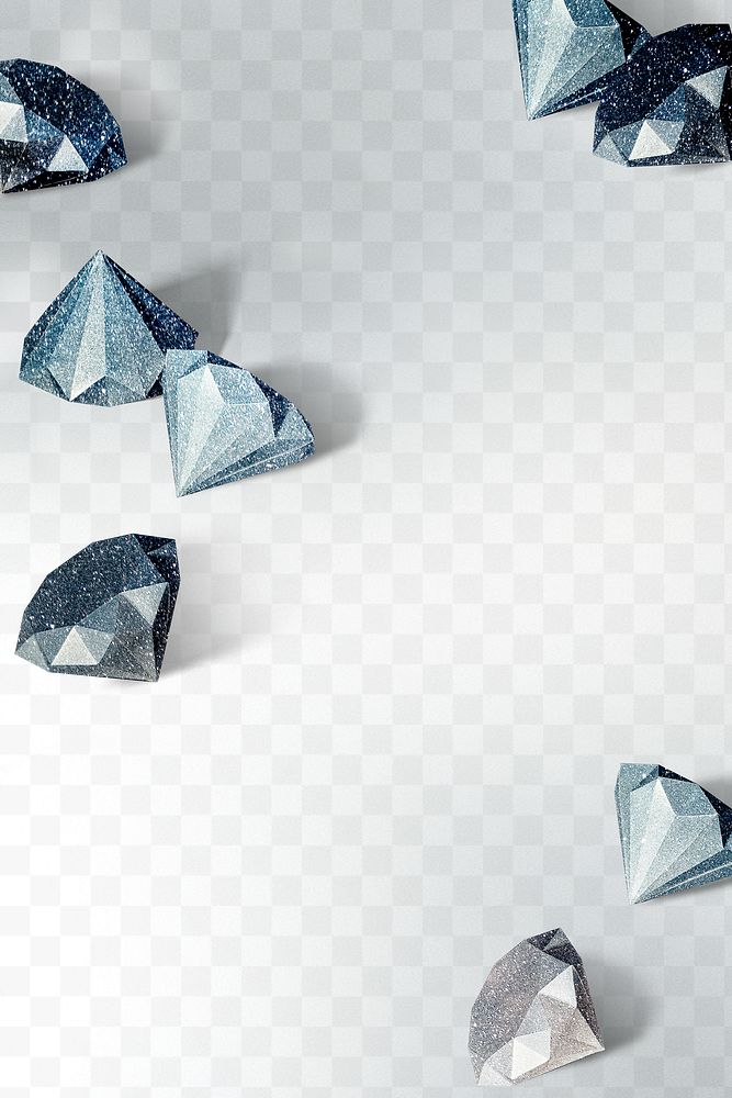 Blue paper craft diamond patterned | Free PNG - rawpixel