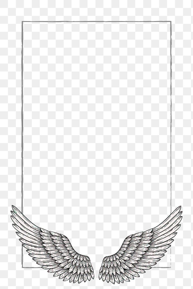 Angel wings frame design element | Free PNG - rawpixel