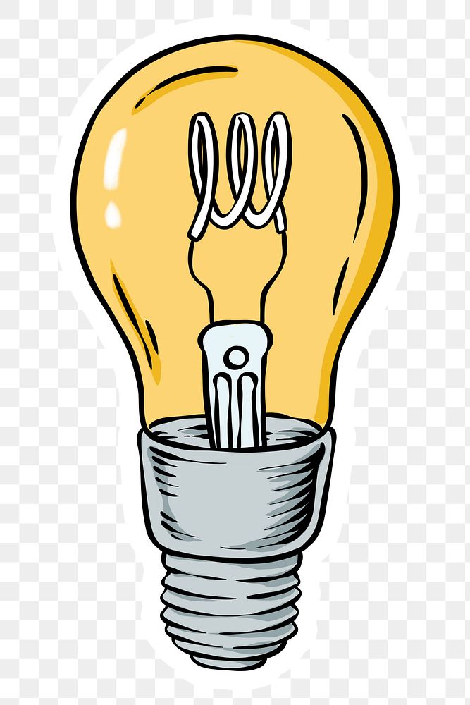 Light bulb sticker design element | Free PNG Sticker - rawpixel