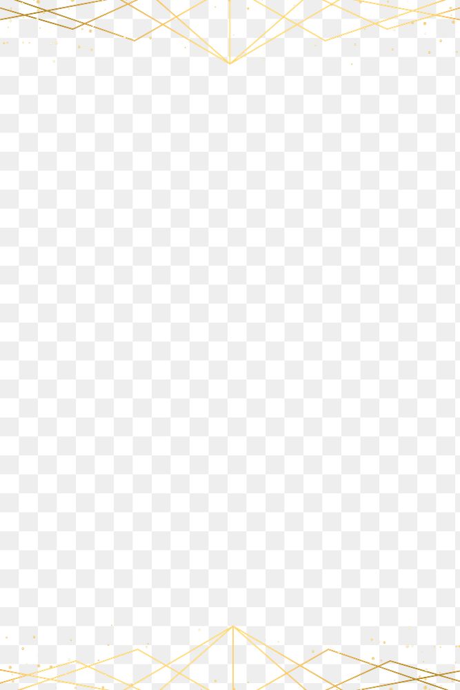 Gold geometric patterned border design | Premium PNG - rawpixel