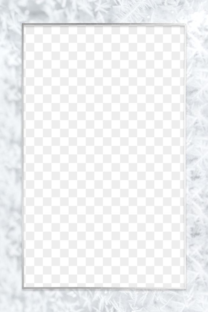 Frosty white christmas frame png | Free PNG - rawpixel