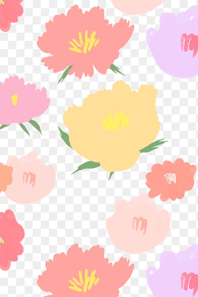 Floral pattern background png hand | Free PNG - rawpixel