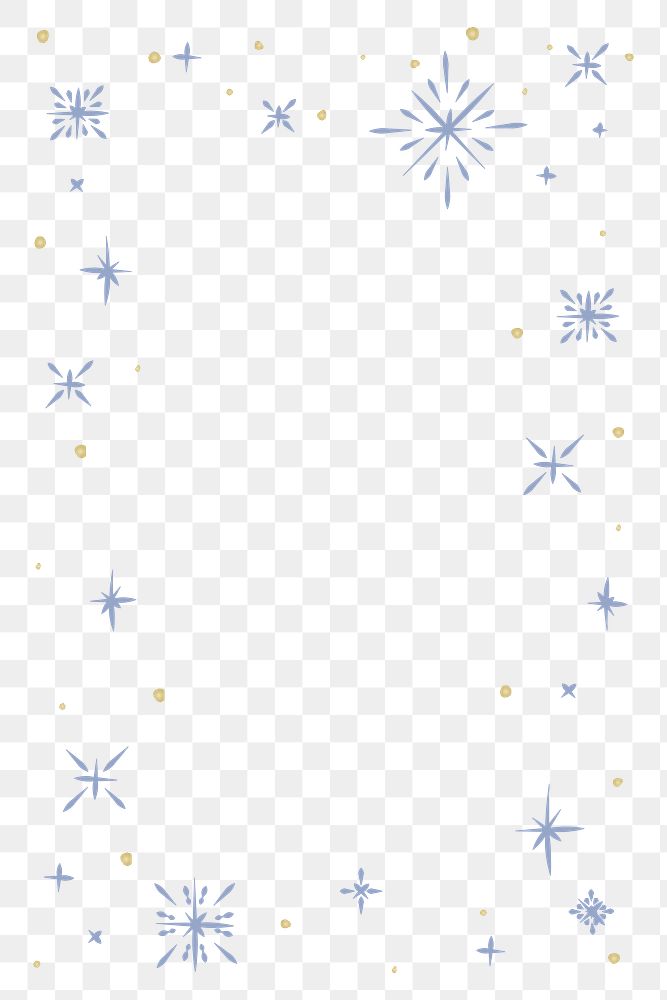Frame png with blue sparkle | Free PNG - rawpixel