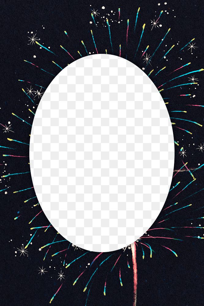 Fireworks frame png on black | Free PNG - rawpixel