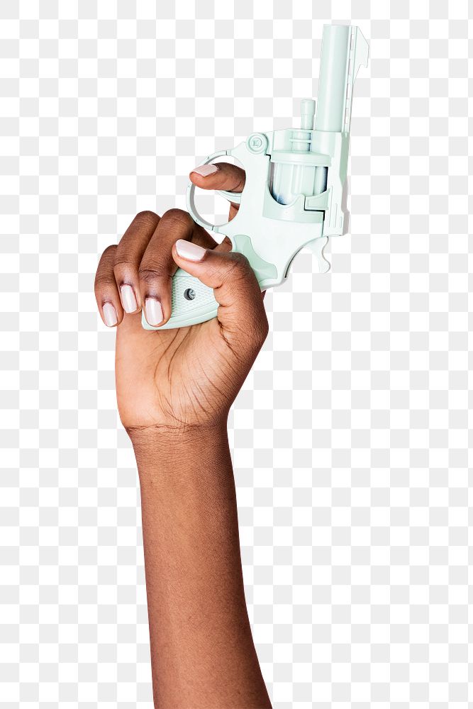 Hand holding gun raising up transparent | Free PNG Sticker - rawpixel
